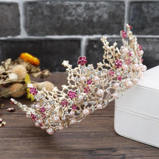 Raspberry Bloom Crown